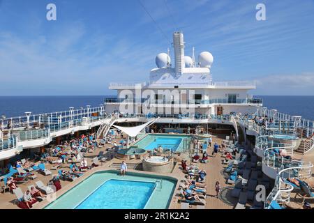 Topdeck Pools, Enchanted Princess, Princess Cruises, Mediterranean Sea ...