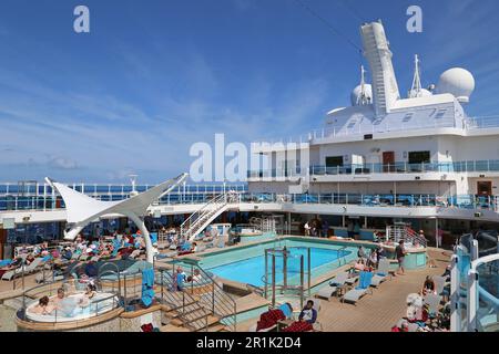 Topdeck Pools, Enchanted Princess, Princess Cruises, Mediterranean Sea ...