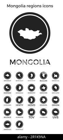 Mongolia vector image. Country round logo design. Mongolia poster in ...