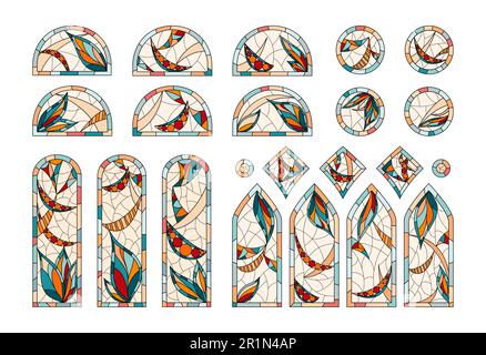 One stained glass church window Stock Vector Image & Art - Alamy