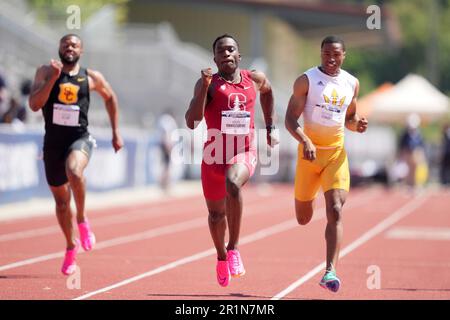 Udodi Onwuzurike of Stanford wins the 200m in 19.91 during the Pac-12 ...