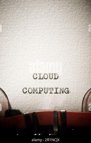 Cloud computing text written with a typewriter Stock Photo - Alamy