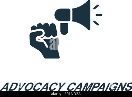 Advocacy campaigns outline icon. Monochrome simple sign from charity ...