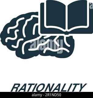 Rationality icon. Monochrome simple sign from critical thinking ...