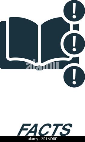 Facts icon. Monochrome simple sign from critical thinking collection ...