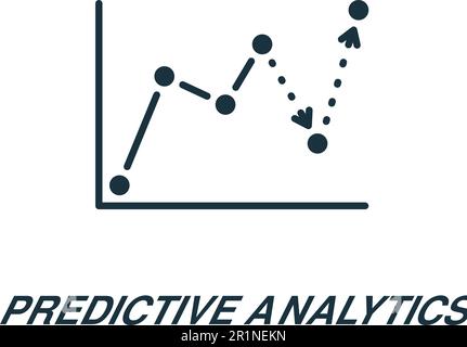 Predictive analytics icon. Monochrome simple sign from digitalization collection. Predictive ...