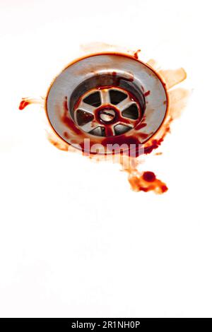Blood, sink, drain Stock Photo - Alamy