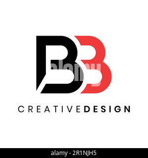 BB Logo Letter Design with Modern Creative Concept and Orange Blue ...