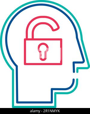 Extrovert personality type thin line vector icon. Human mind psychology ...