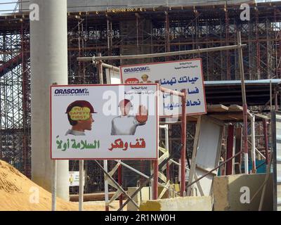 Cairo, Egypt, May 9 2023: A construction site for SAMCO company ...