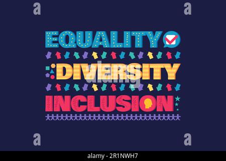 Flat illustration about diverse, inclusion and togetherness without ...