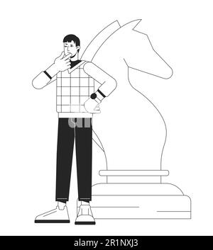 Strategic management bw concept vector spot illustration Stock Vector ...