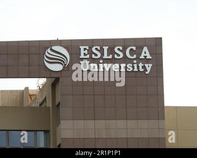 Giza, Egypt, May 4 2023: ESLSCA University campus in Alexandria desert ...