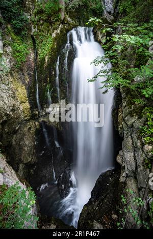 Gollinger Waterfall, Schwarzenbach Falls on the Schwarzbach, long ...