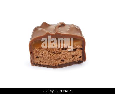 One tasty chocolate bar isolated on white Stock Photo - Alamy