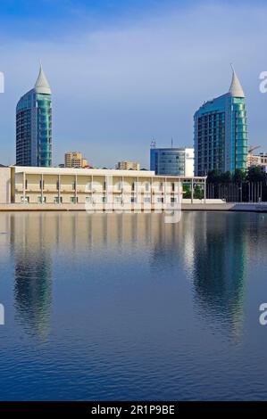 Lisbon, Modern Buildings in Parque das Nacoes, Park of Nations Lisbon ...