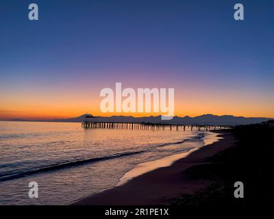 Sunset at Lara Beach, Lara, Antalya, Turkey Stock Photo - Alamy