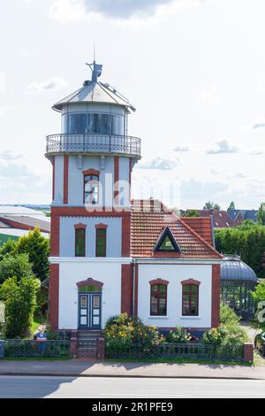 Lighthouse, Lühe, Altes Land, Lower Saxony, Germany Stock Photo - Alamy