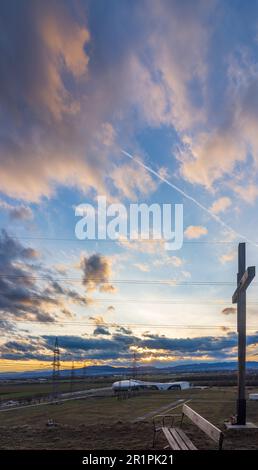 Substation Vienna Southeast Austrian Power Grid , spotlighted Pylon ...