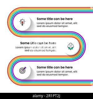 Rainbow Color Circle Chart Info Graphic, Vector Illustration Stock ...