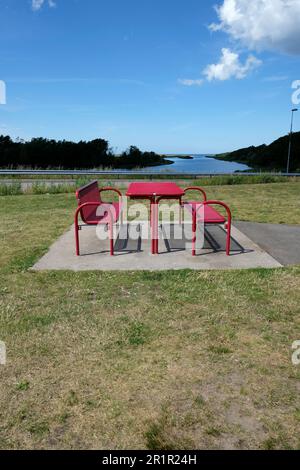 Sweden, highway rest area, summer Stock Photo - Alamy