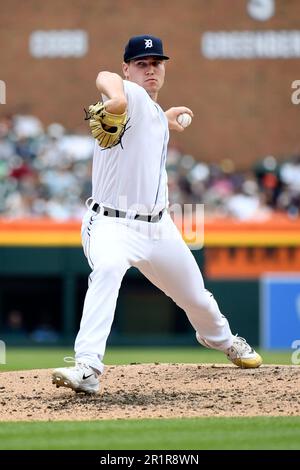 Detroit Tigers relief pitcher Tyler Holton throws against the Chicago ...