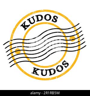 KUDOS text written on black wooden frame school blackboard Stock Photo ...