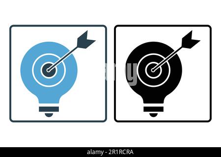 Bulb target icon, simple style Stock Vector Image & Art - Alamy