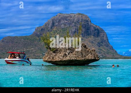 Le Rocher de Benitières or Crystal Rock in l'Ile aux Bénitiers in the ...