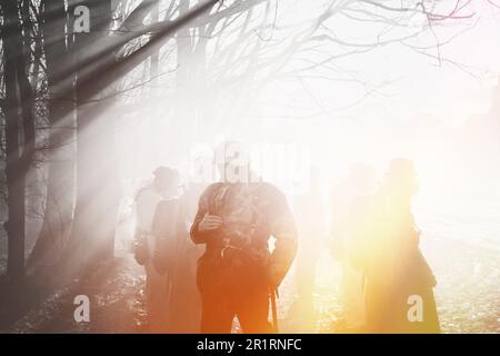 World War II, Human shadow on bank steps, in Hiroshima after the ...