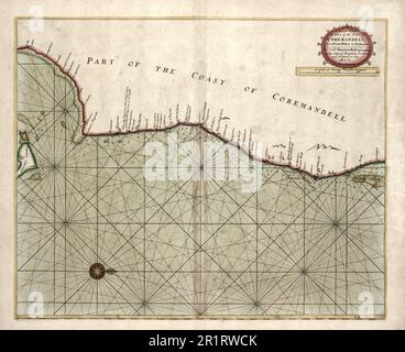 A large chart of part of the coast of COREMANDELL from Point Pedro to ...
