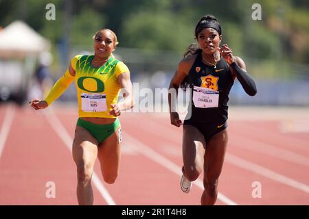 Caisja Chandler of Southern California (right) defeats Jadyn Mays of ...