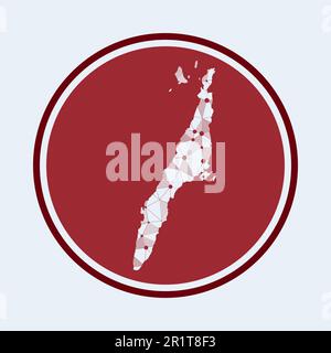 Cebu icon. Round logo with island map and title. Stylish Cebu badge ...