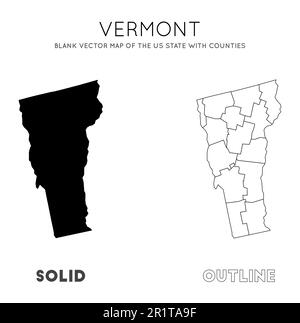 Vermont map. Borders of Vermont for your infographic. Vector US state ...