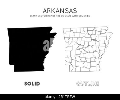 Arkansas map. Borders of Arkansas for your infographic. Vector US state ...