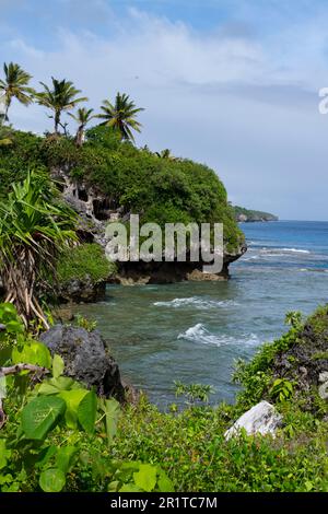 Niue, Capitol of Alofi. Coastal view of the port area Stock Photo - Alamy