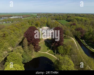 Aerial drone photo of Castle Groeneveld an 18th century country housein ...