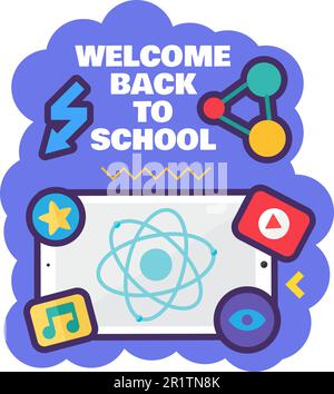 Welcome back to school. Cute school kid ready to education. Design ...