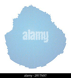 Marie-Galante icon. Trendy tech logo of the island. Geometric mesh ...