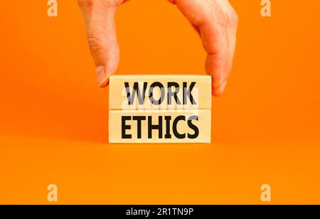 Work ethics symbol. Concept words Work ethics on beautiful white paper ...