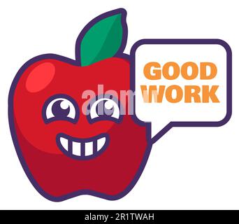 Very good teacher reward sticker, cute cartoon school award with ...
