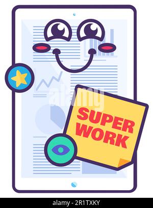 Very good teacher reward sticker, cute cartoon school award with ...