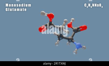 Monosodium Glutamate of C5H8NNaO4 3D Conformer Food additive E621 MSG ...