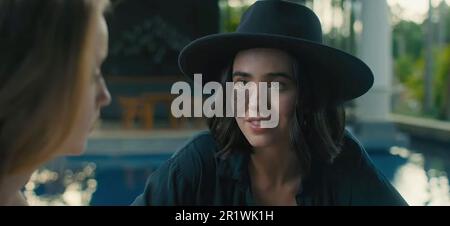 INFLUENCER, from left: Cassandra Naud, Emily Tennant, 2022. © Shudder ...