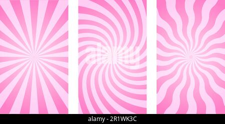 Set of y2k groovy pink posters. Vector realistic illustration of ...