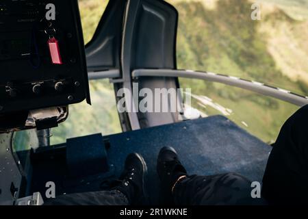 inside the cockpit of a helicopter in hawaii. High quality photo Stock ...