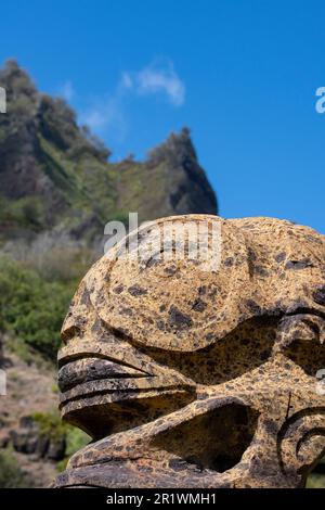 French Polynesia, Southern Marquesas, Fatu Hiva, village of Omoa ...