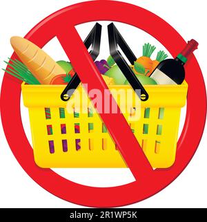 Not buy food red prohibited sign isolated on transparent background ...