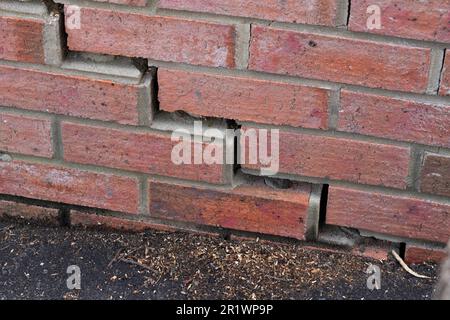 Subsidence, downward, vertical movement, Earth's surface, natural ...