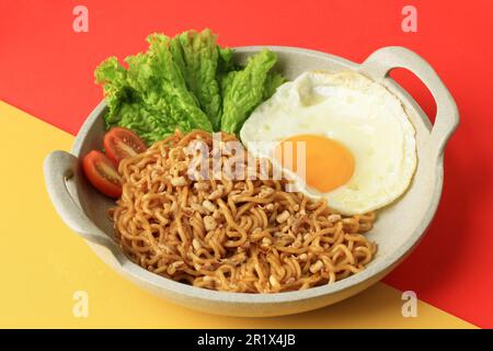 Indomie Goreng Popular Indonesian Instant Noodle on White Table Stock ...